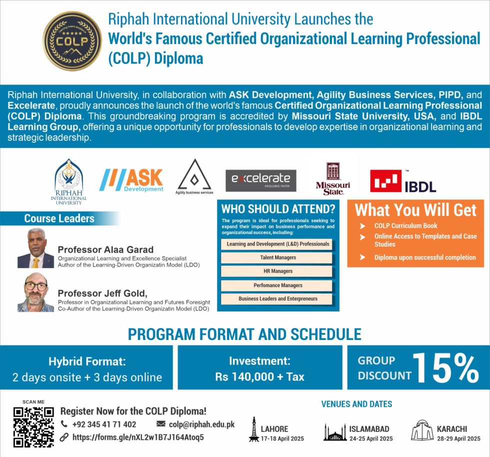 World's Famous Certified Organizational Learning Professional (COLP) Diploma - ASK Development